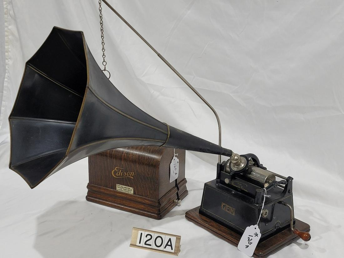 Edison Black Gem Cylinder Phonograph