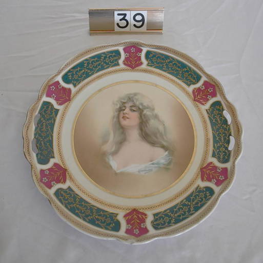 Austrian Hand Painted Portrait Plate