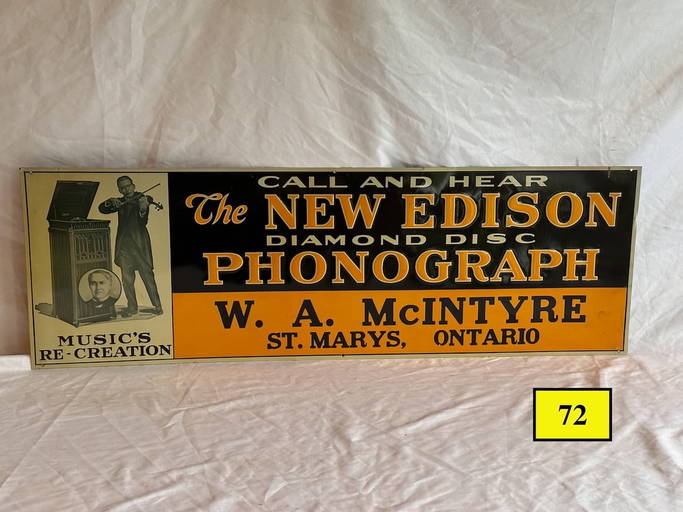 Call And Here The New Edison Diamond Disc Phonograph Embossed Tin ...