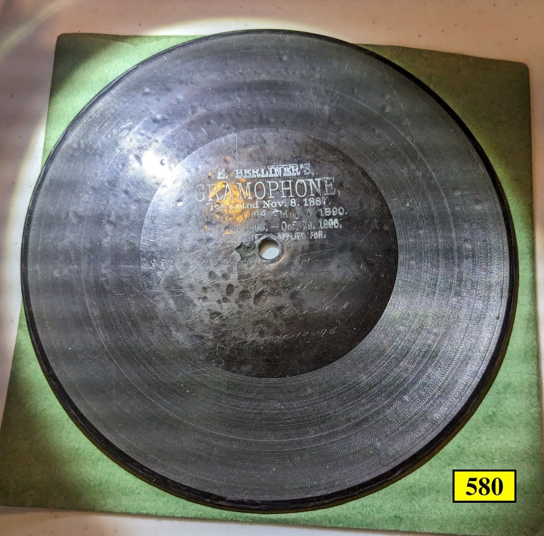 1896 Berliner Disc 853 Auction