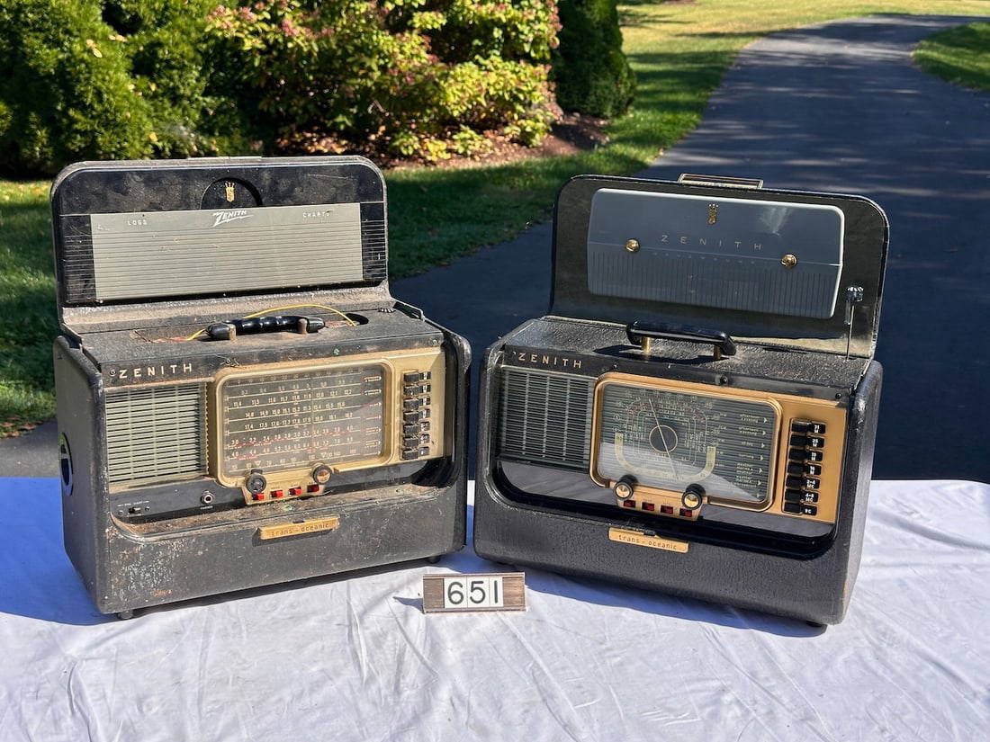 2- Zenith Trans-oceanic Radios Auction