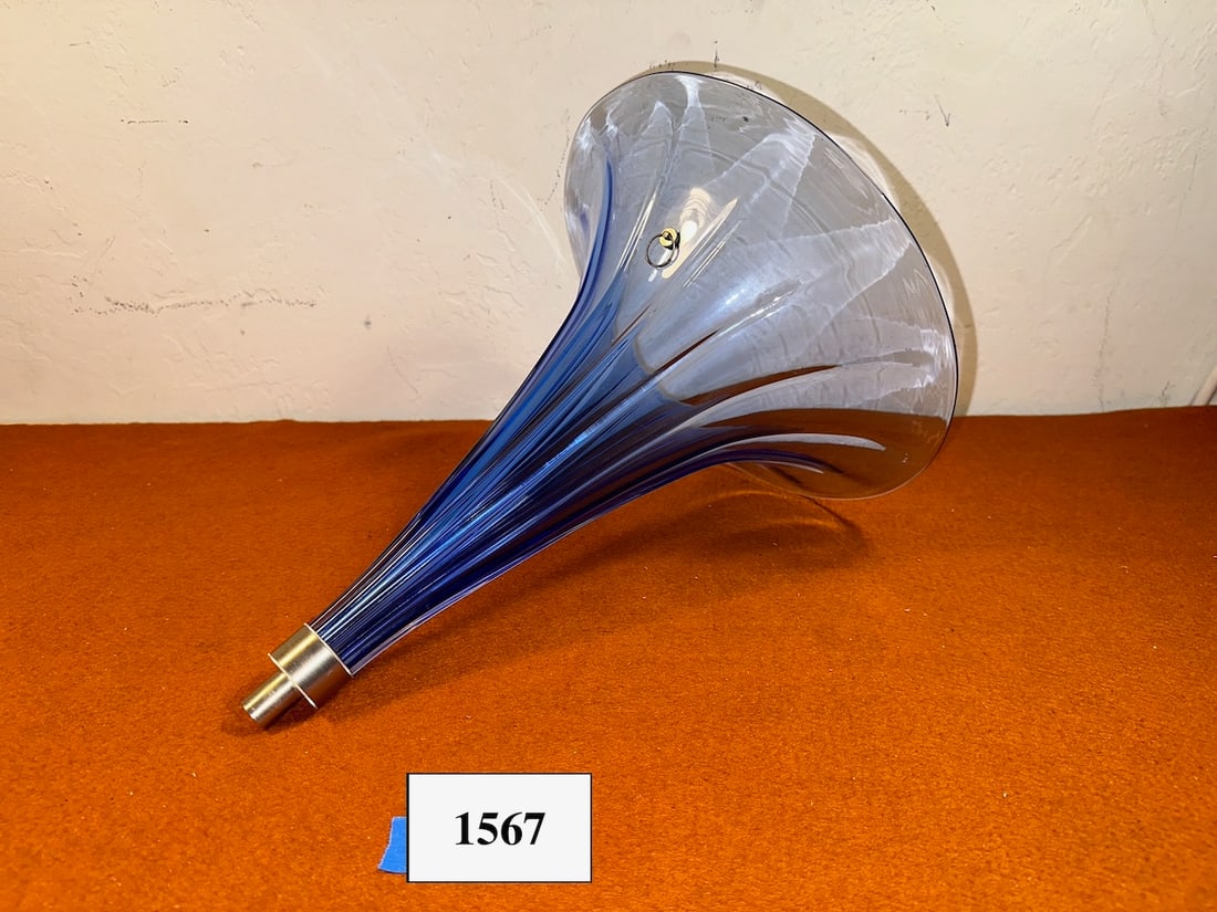 Blue Glass Phonograph Horn Auction