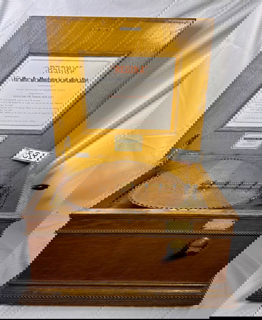 Regina Coin Operated Disc Music Box Auction