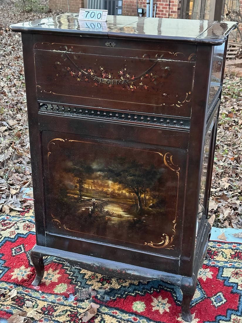 A Fantastic Regina Rookwood Decorated Music Box Auction