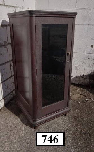 Mahogany Single Glass Door Cabinet Auction