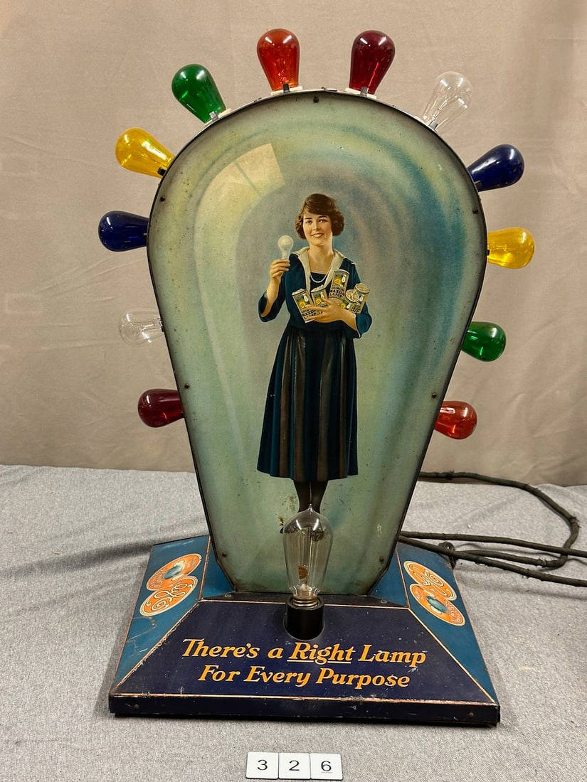 Edison Mazda Lamps Display Auction