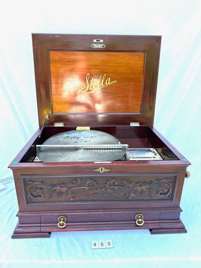 Stella "grand" 17-1/4" Disc Music Box Auction