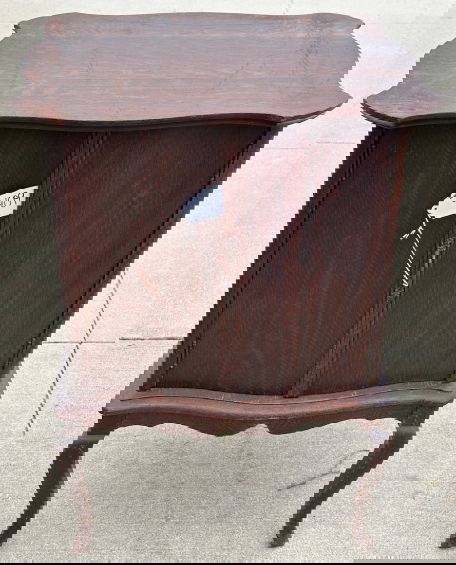 Oak Music Box Cabinet Auction