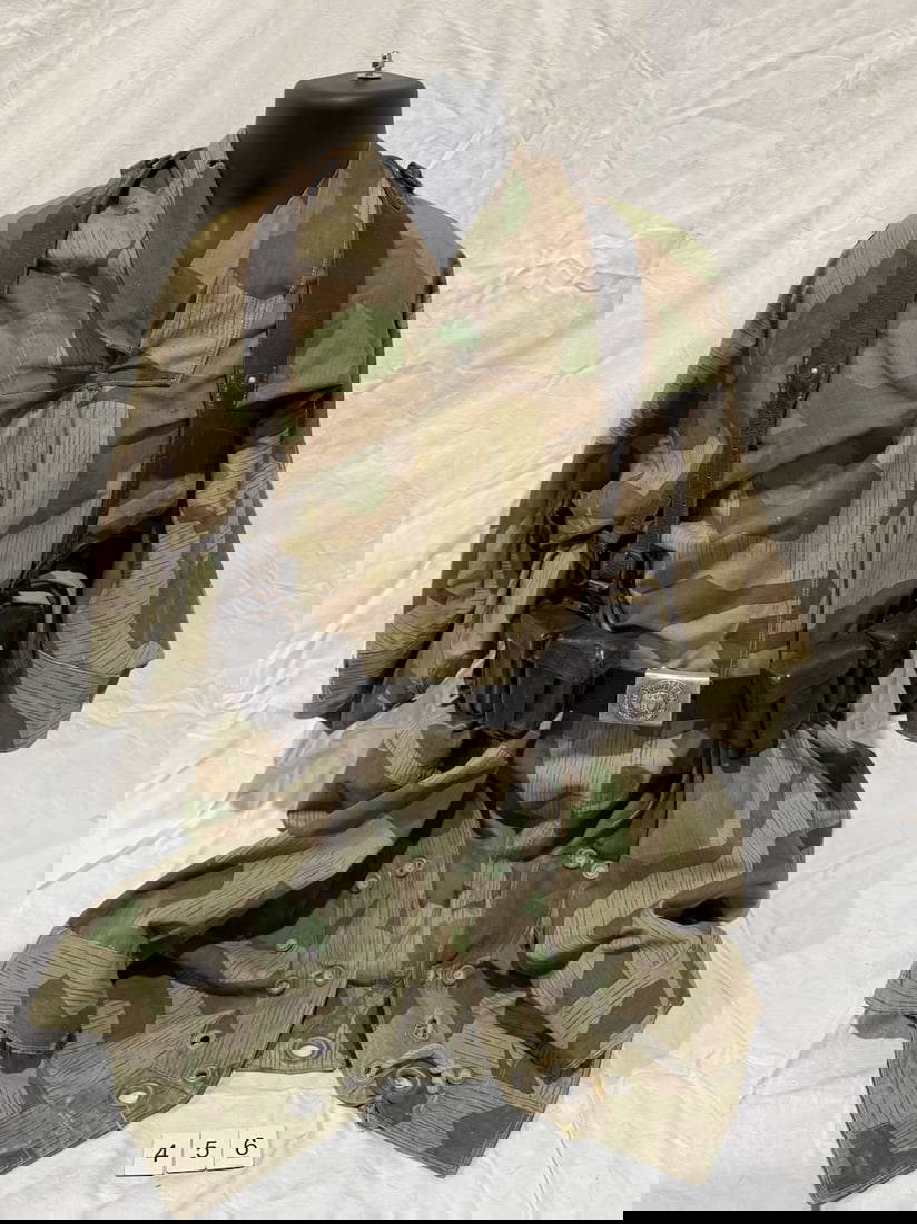 German Splinter M34 Zeitbahn Poncho With German Ww Ii Army Belt Auction