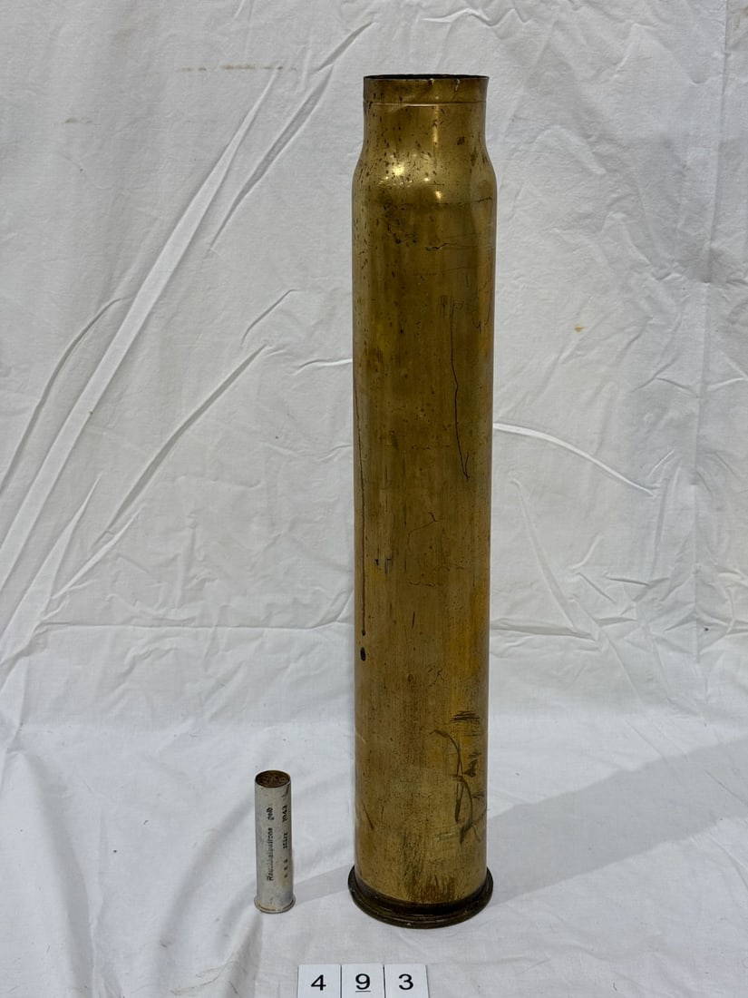 3" 50 Cal Brass Shell Casing(1944) And German Wwii Flare Shell(1943 ...