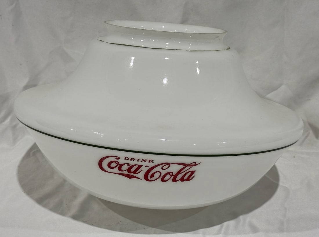 Coca-cola Light Fixture Globe Only Auction