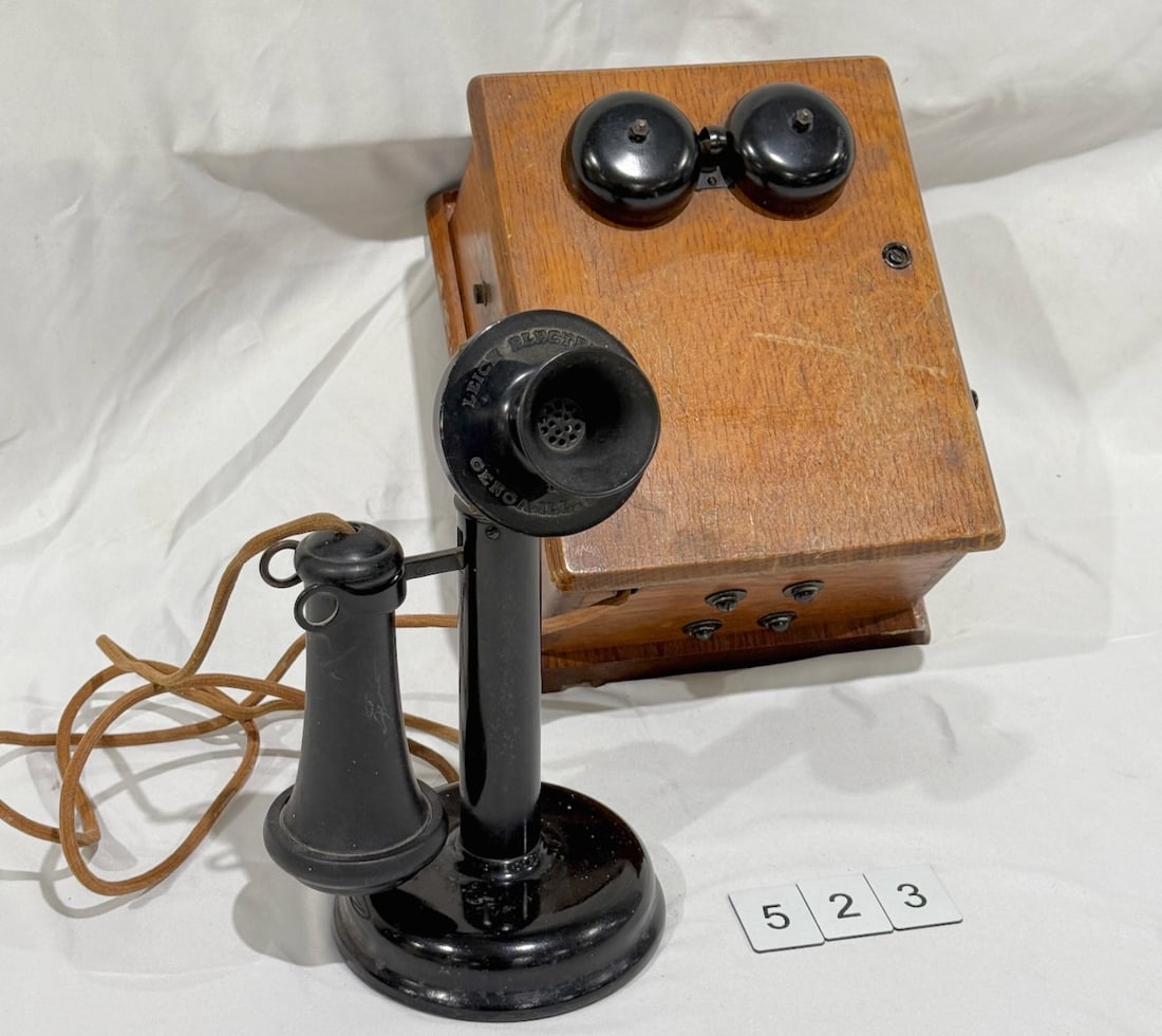 Leich Electric Candle Stick Phone With Ringer Box Auction