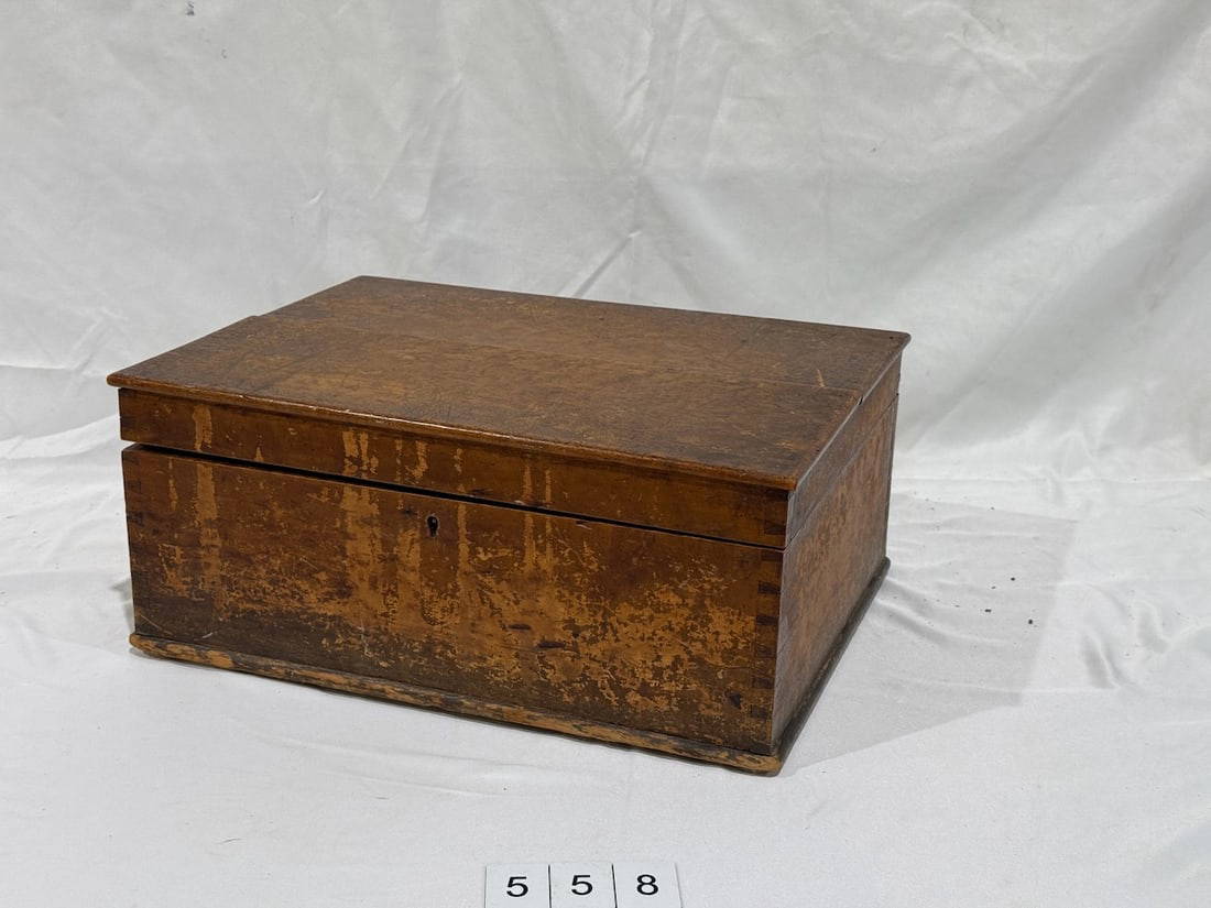 Early Birdseye Maple Dovetail Document Box Auction