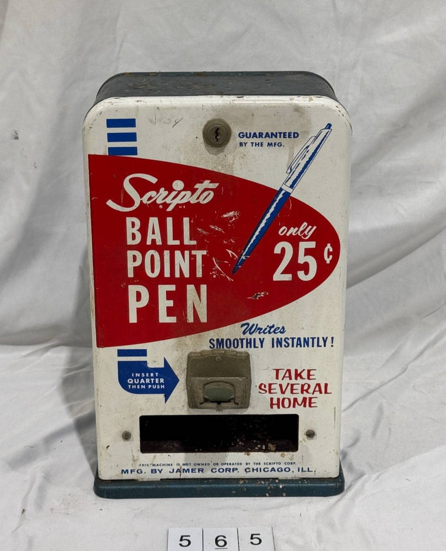 Scripto 25¢ Ball Point Pen Dispenser Auction