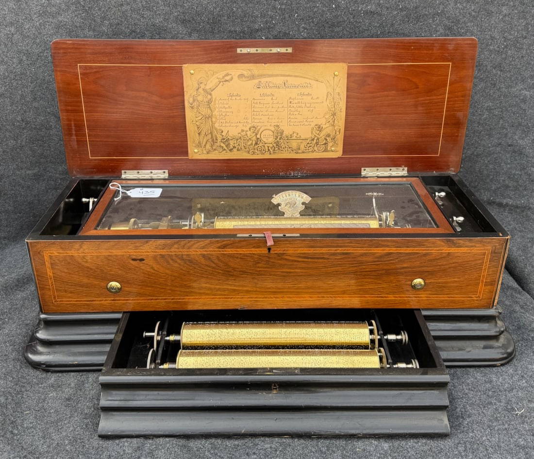 Excellent Swiss Interchangeable Sublime Harmonie Cylinder Music Box Auction