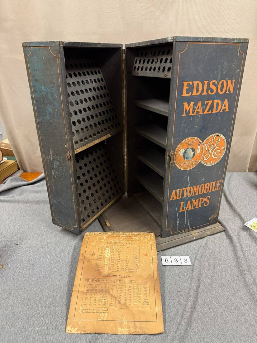 Edison Mazda Automobile Lamp Cabinet Auction