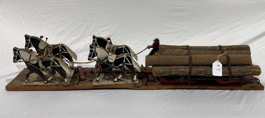 Large Logging Horse Drawn Rig Auction