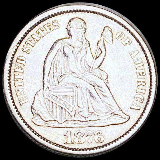 1876 Seated Liberty Dime Closely Uncirculated