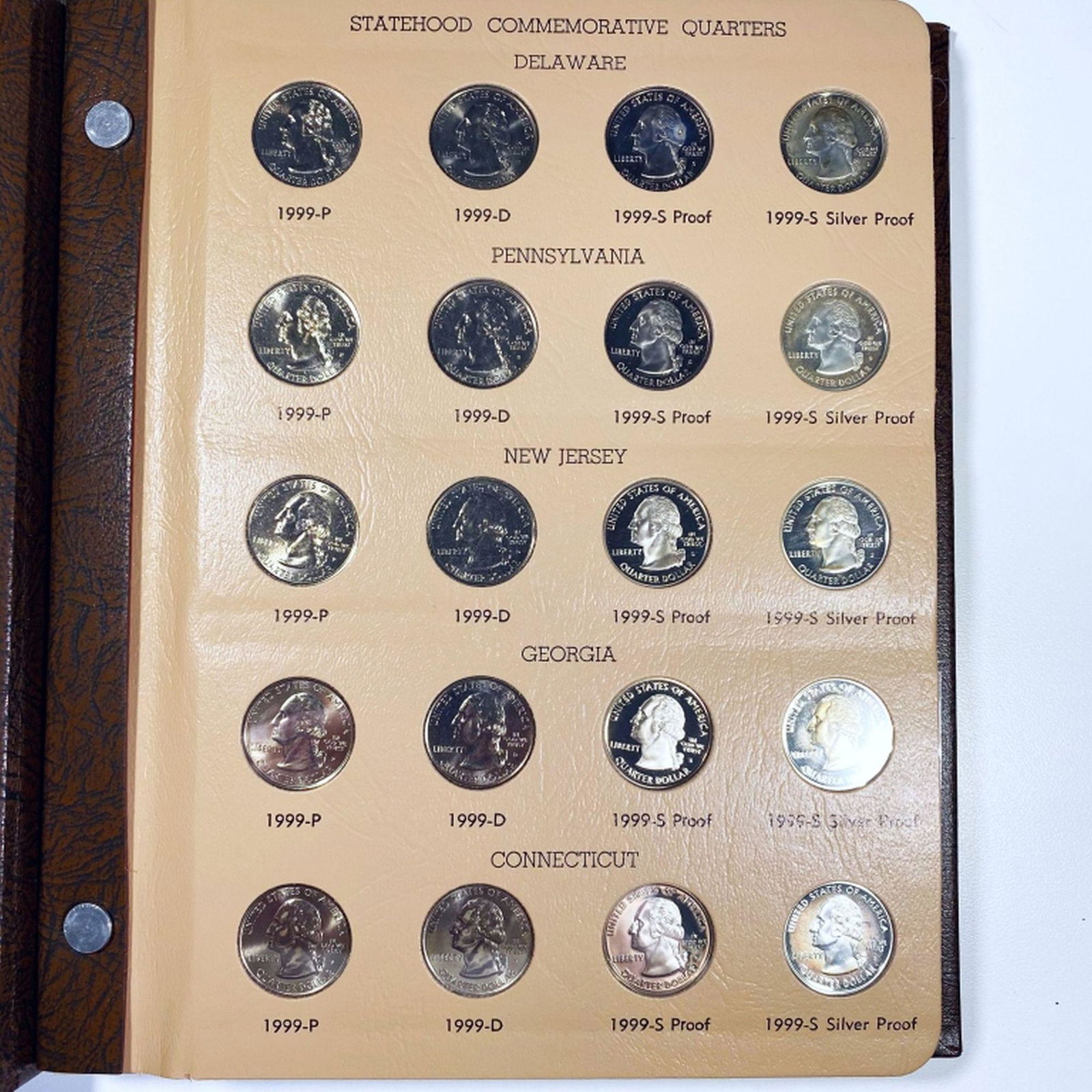 1999 2003 Washington States Quarters 100 Coins