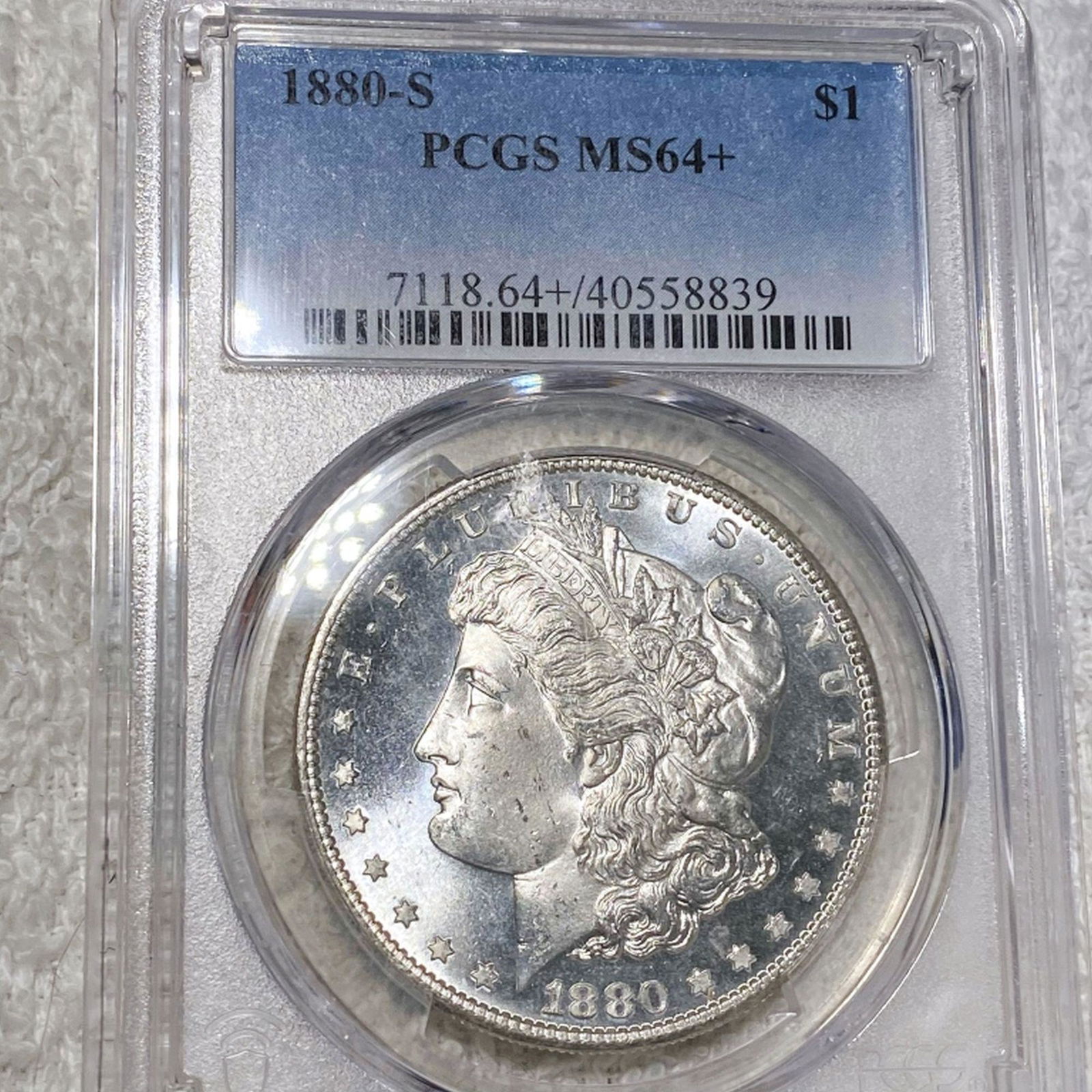 1880 S Morgan Silver Dollar Pcgs Ms64+