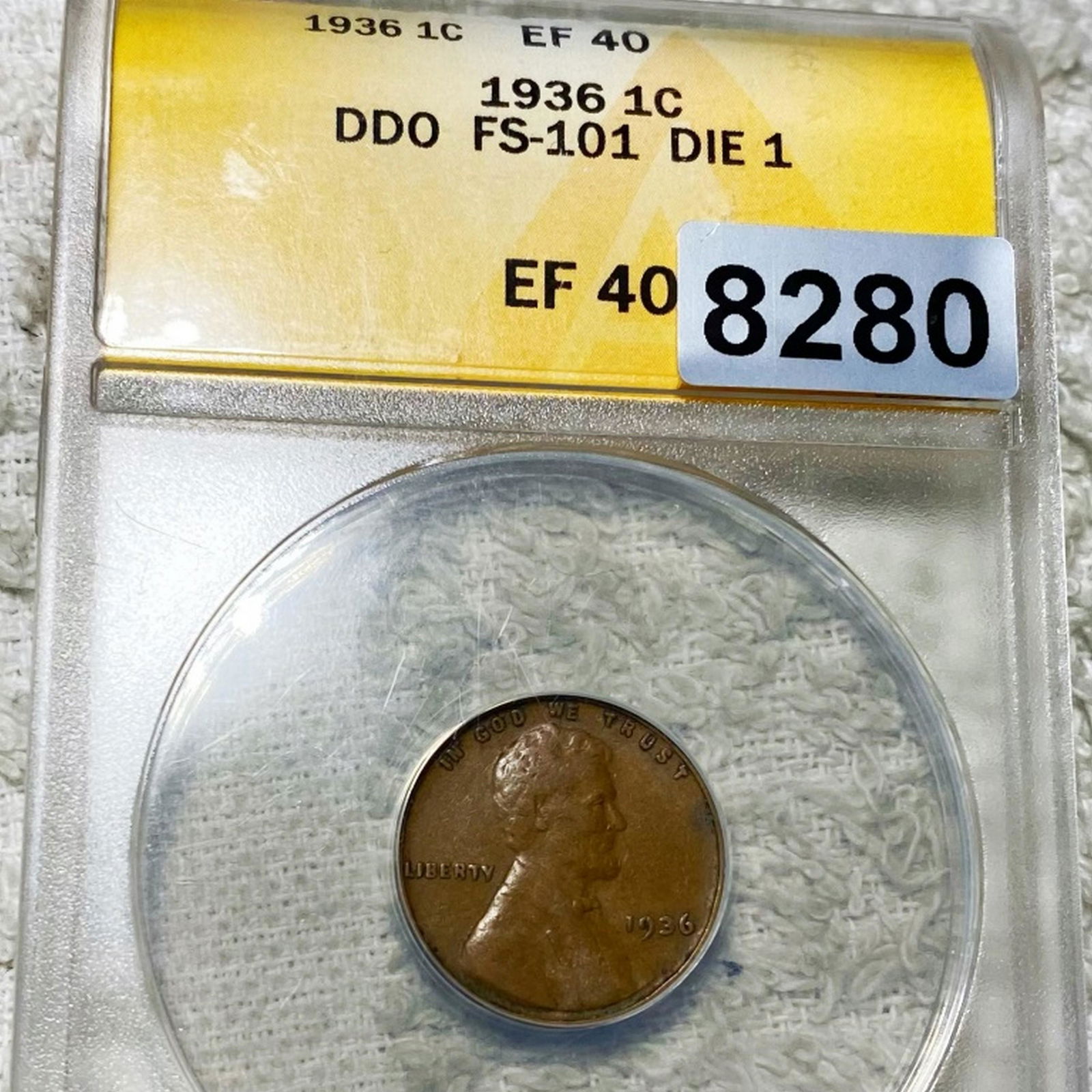 1936 DDO Lincoln Wheat Penny ANACS - EF40 FS-101 - Nov 14, 2021 | Gold Standard Auctions in TX