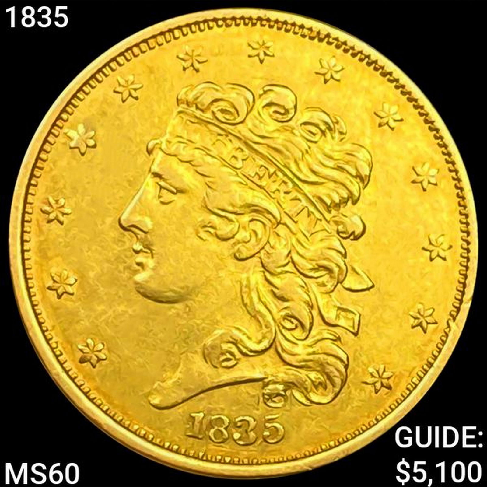 1835 $5 Gold Half Eagle UNCIRCULATED (#306008) on May 28, 2022 | Gold ...