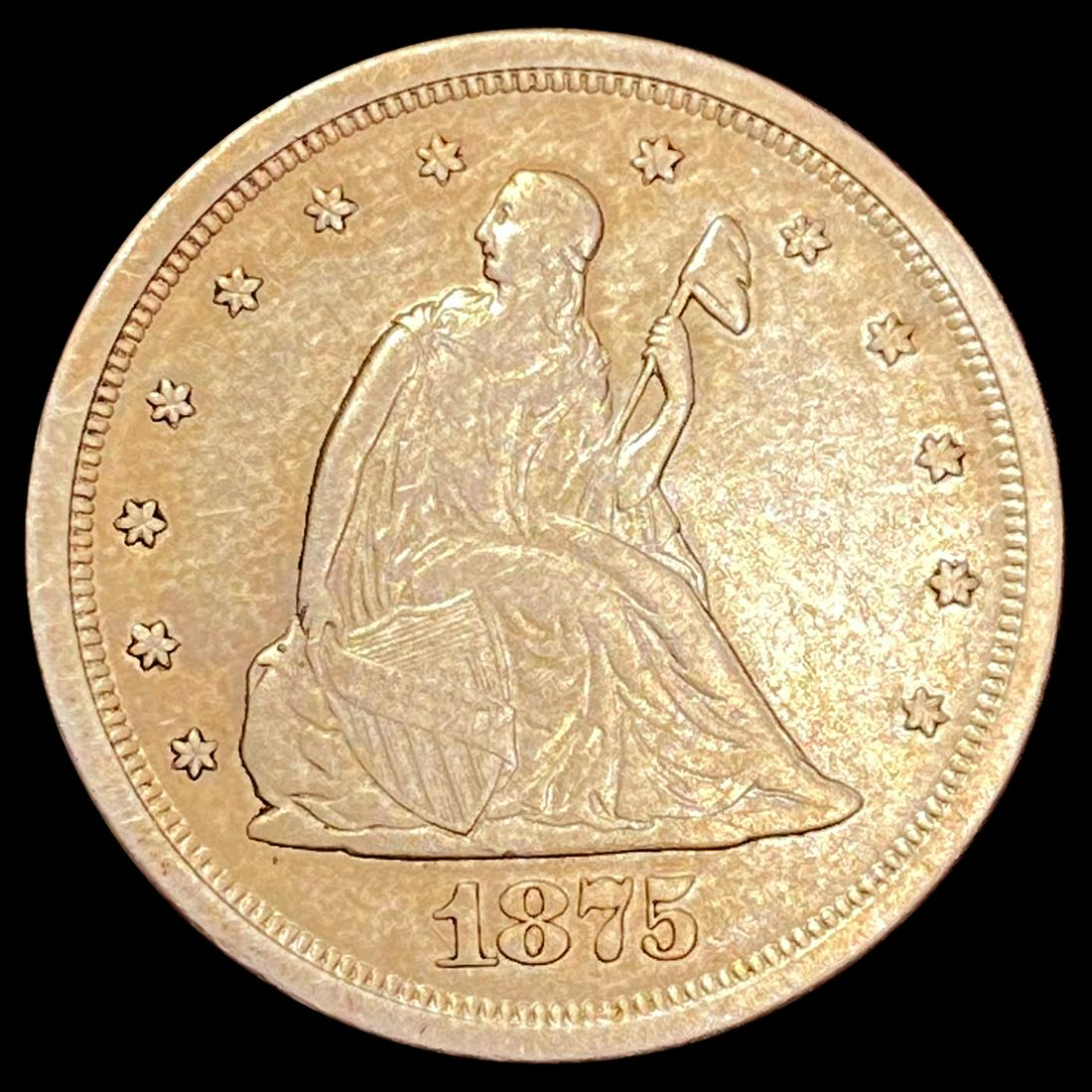 1875 S Twenty Cent Piece Closely Uncirculated