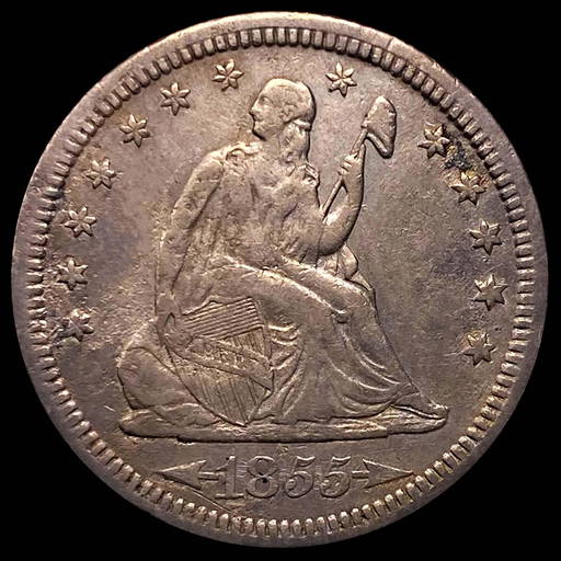 1855-S Arrows Seated Liberty Quarter LIGHTLY CIRC (#61873) on Jul 10 ...
