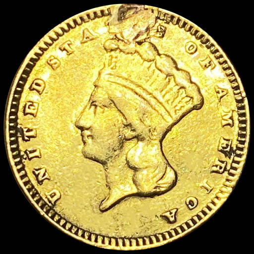 1874 Rare Gold Dollar About Uncirculated