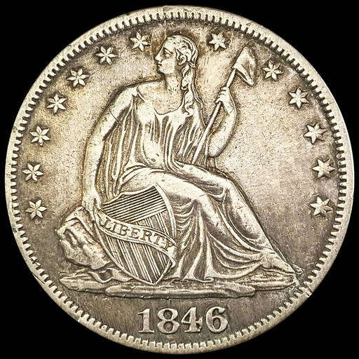 1846 Seated Liberty Half Dollar About