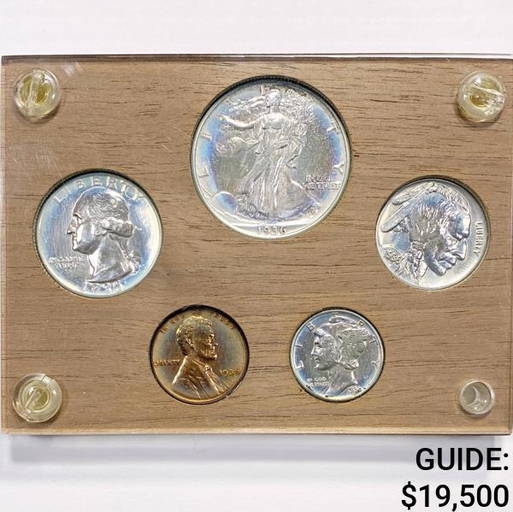 1936 Proof Set (5) 1C, 5C, 10C, 25C, 50C (#94392G) on Nov 27, 2022 ...