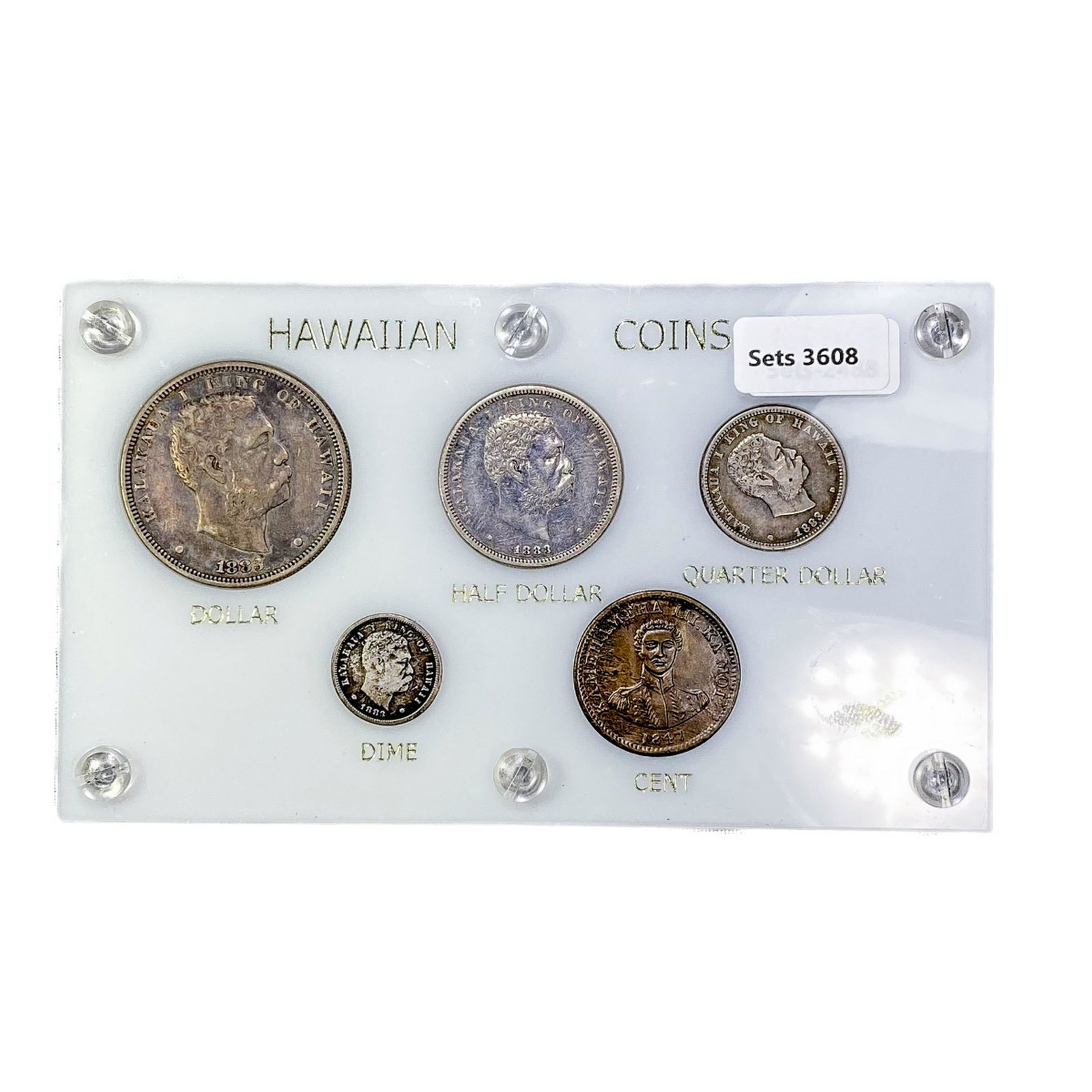 1883 Kingdom of Hawaii Set w/ 1847 Cent (5 Coins) (#111885S) on Feb 17 ...