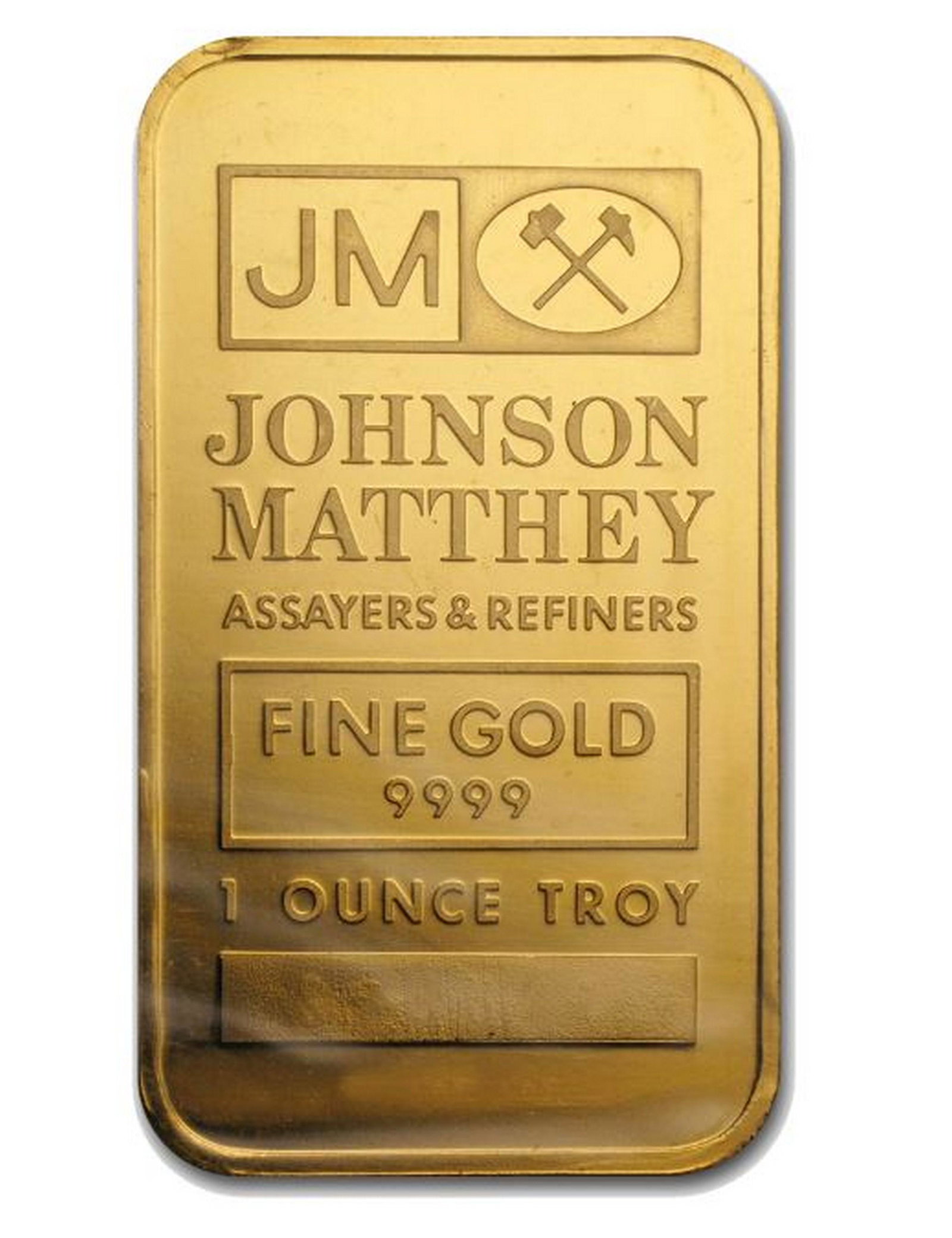 1 Oz Gold Bar Jm Refinery .999 Fine Gold