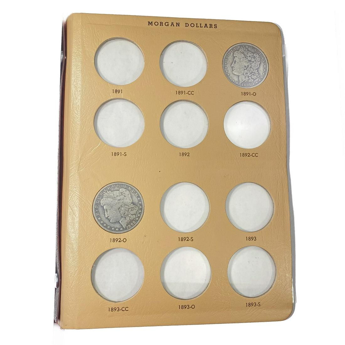1891 1921 Morgan Silver Dollar Book (8 Coins)