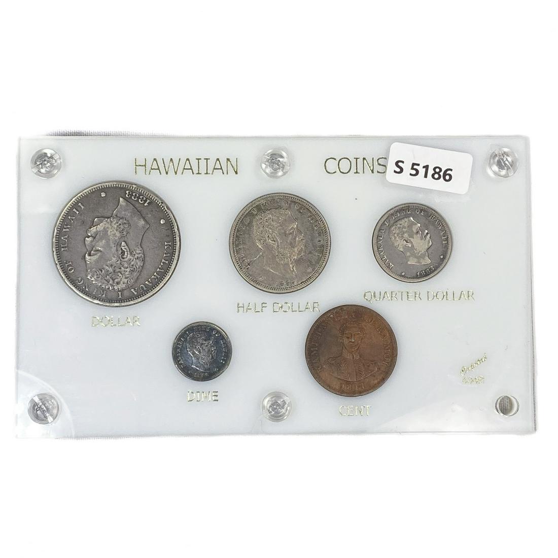 1883 Hawaiian Coin Set (5 Coins) Auction