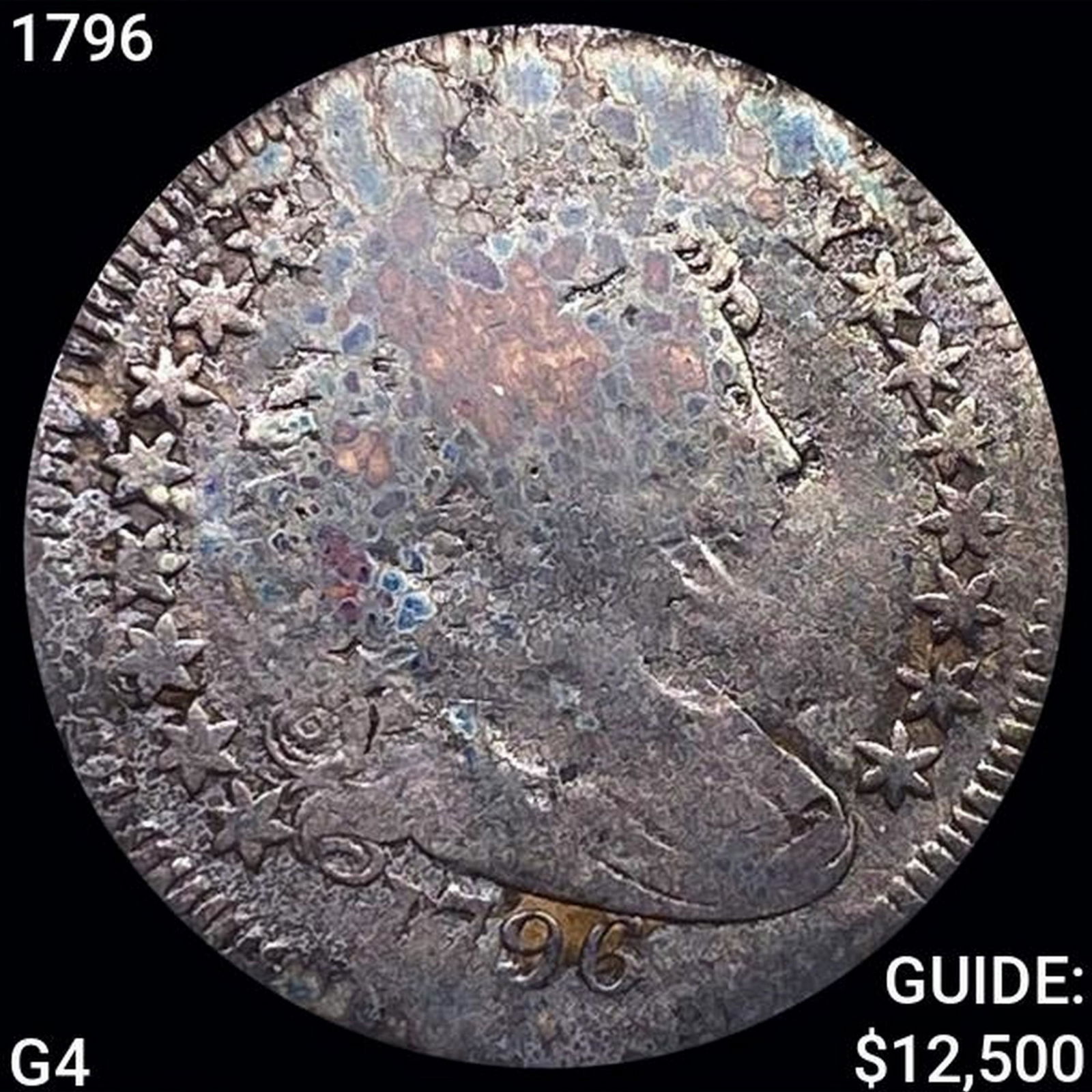 1796 Draped Bust Quarter Nicely Circulated Auction