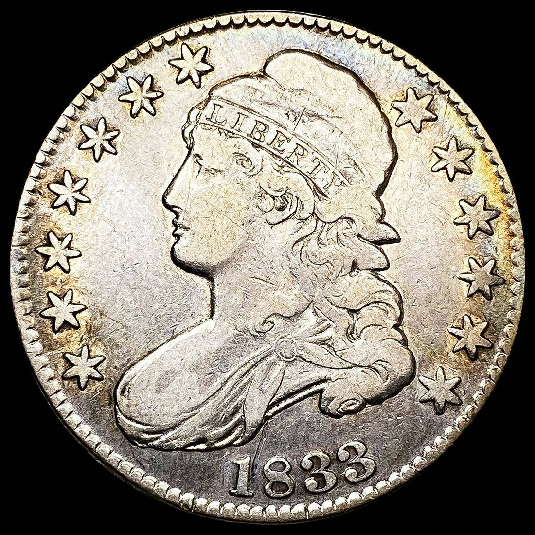1833 Capped Bust Half Dollar Lightly Circulated Auction