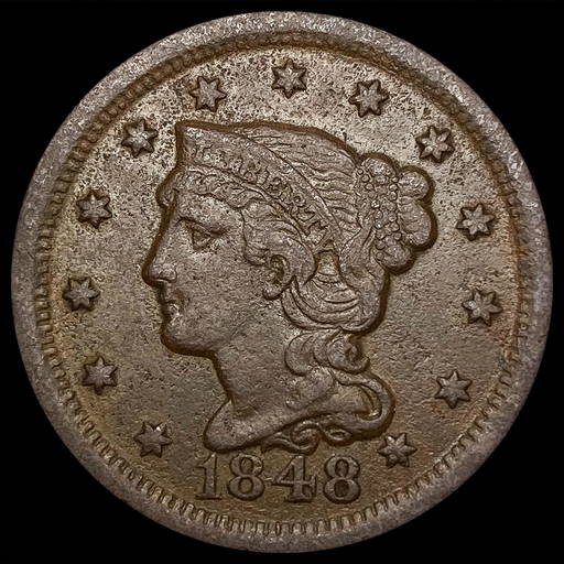 1848 Large Cent About Uncirculated