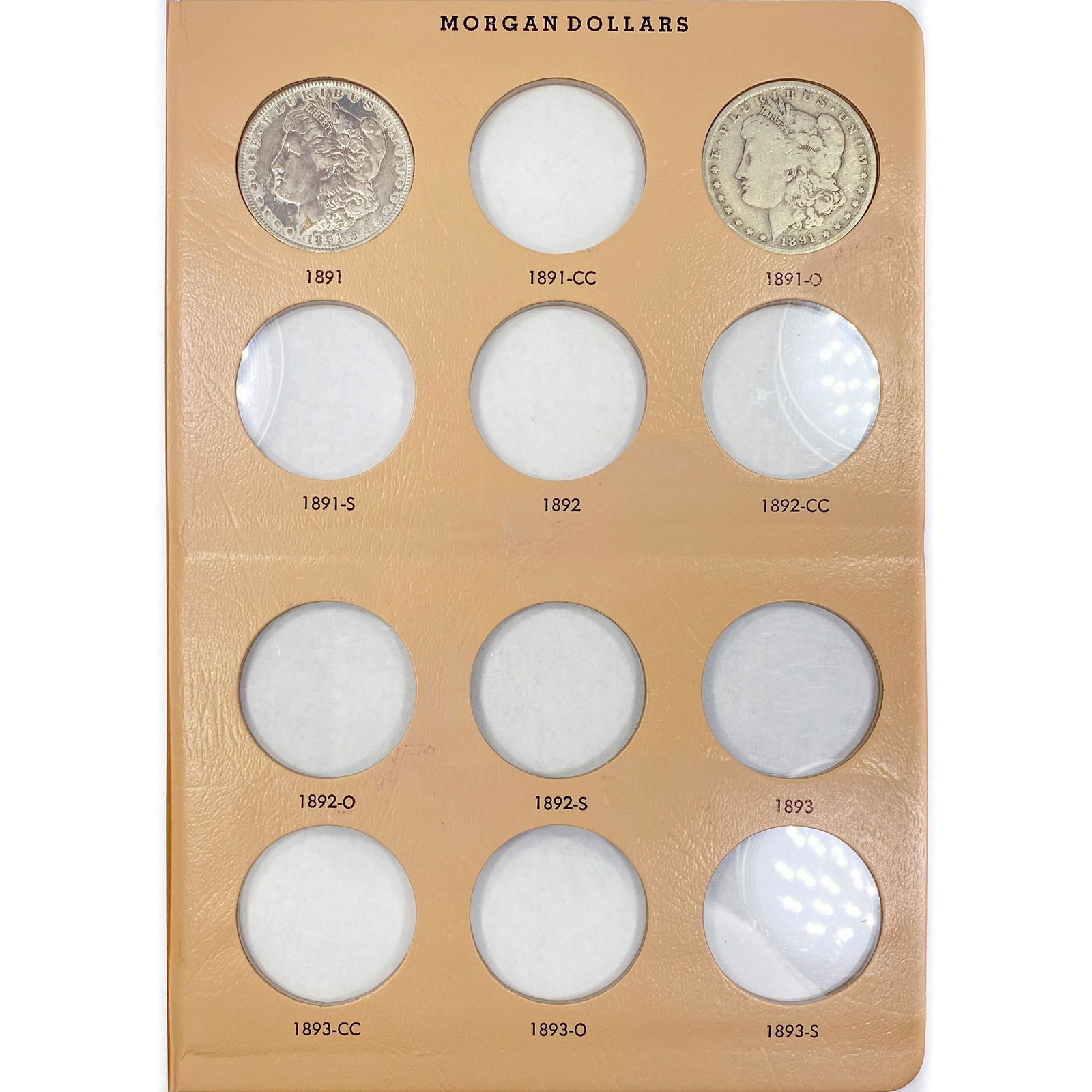 1891-1901 Morgan Silver Dollar Book (3 Coins) Auction