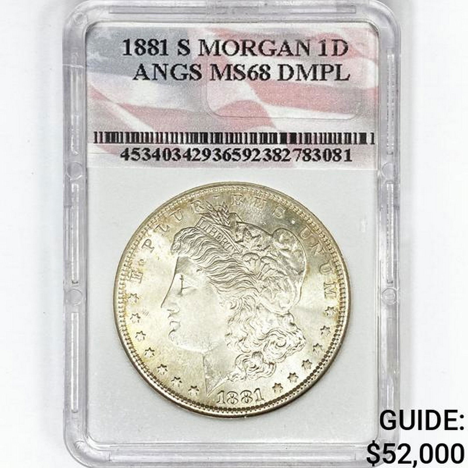 1881-s Morgan Silver Dollar Angs Ms68 Dmpl Auction