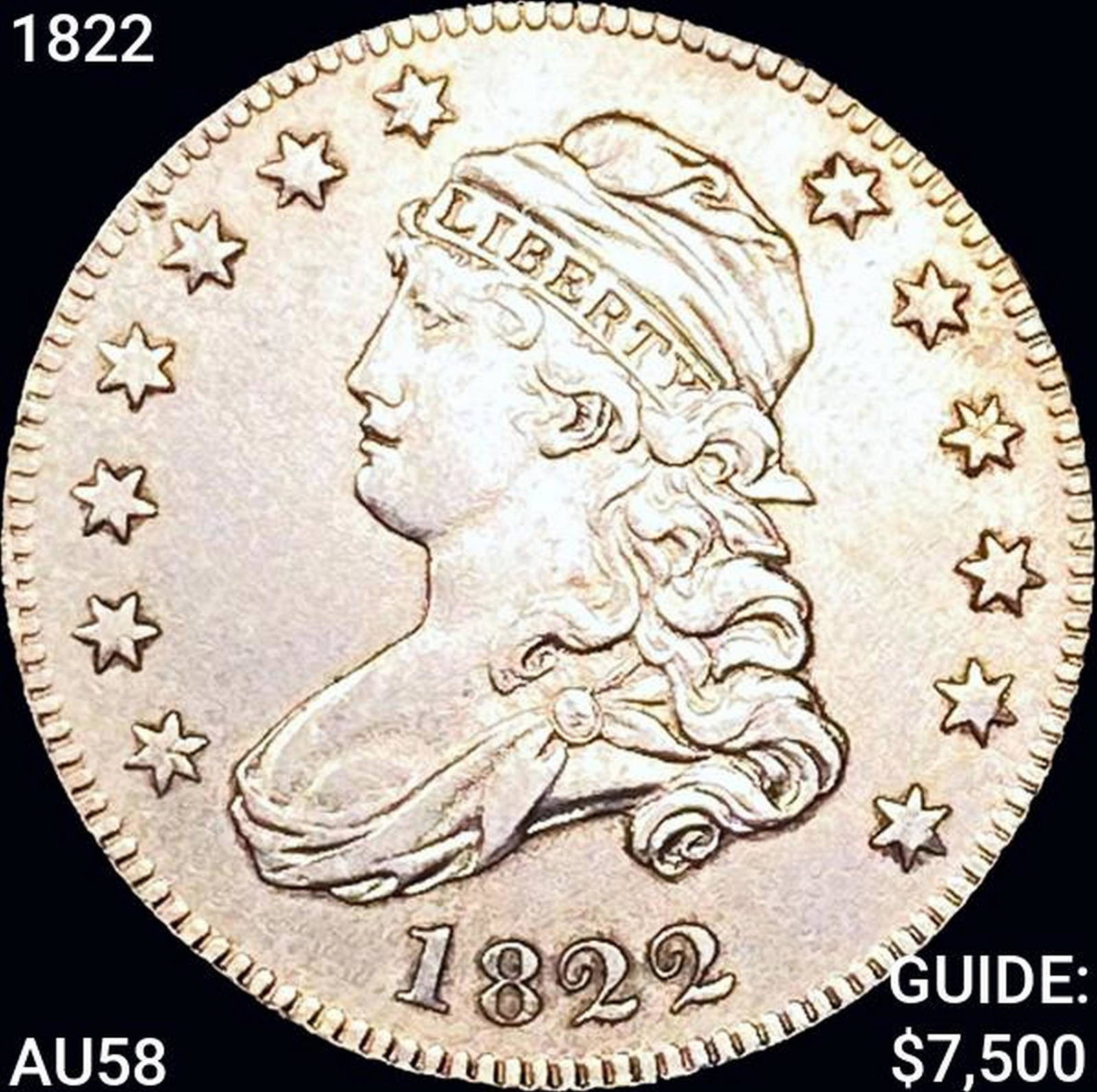 1822 Capped Bust Quarter Choice Au Auction