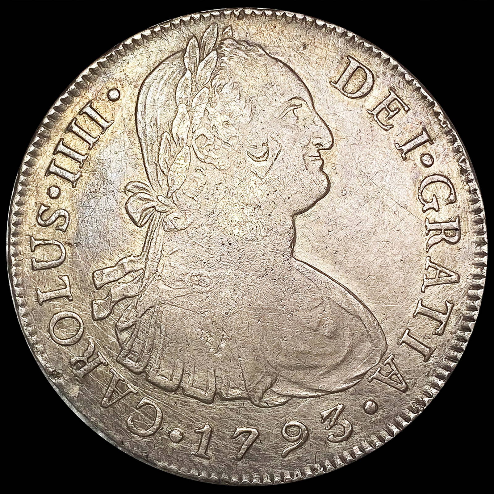 1793 Peru Spanish Colony Silver 8 Reales High Grad Auction