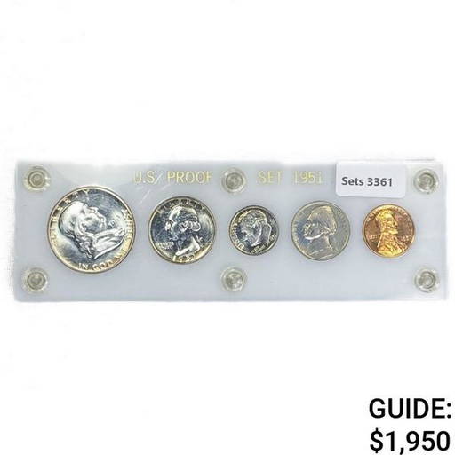 1951 Us Proof Coin Set (5 Coins)