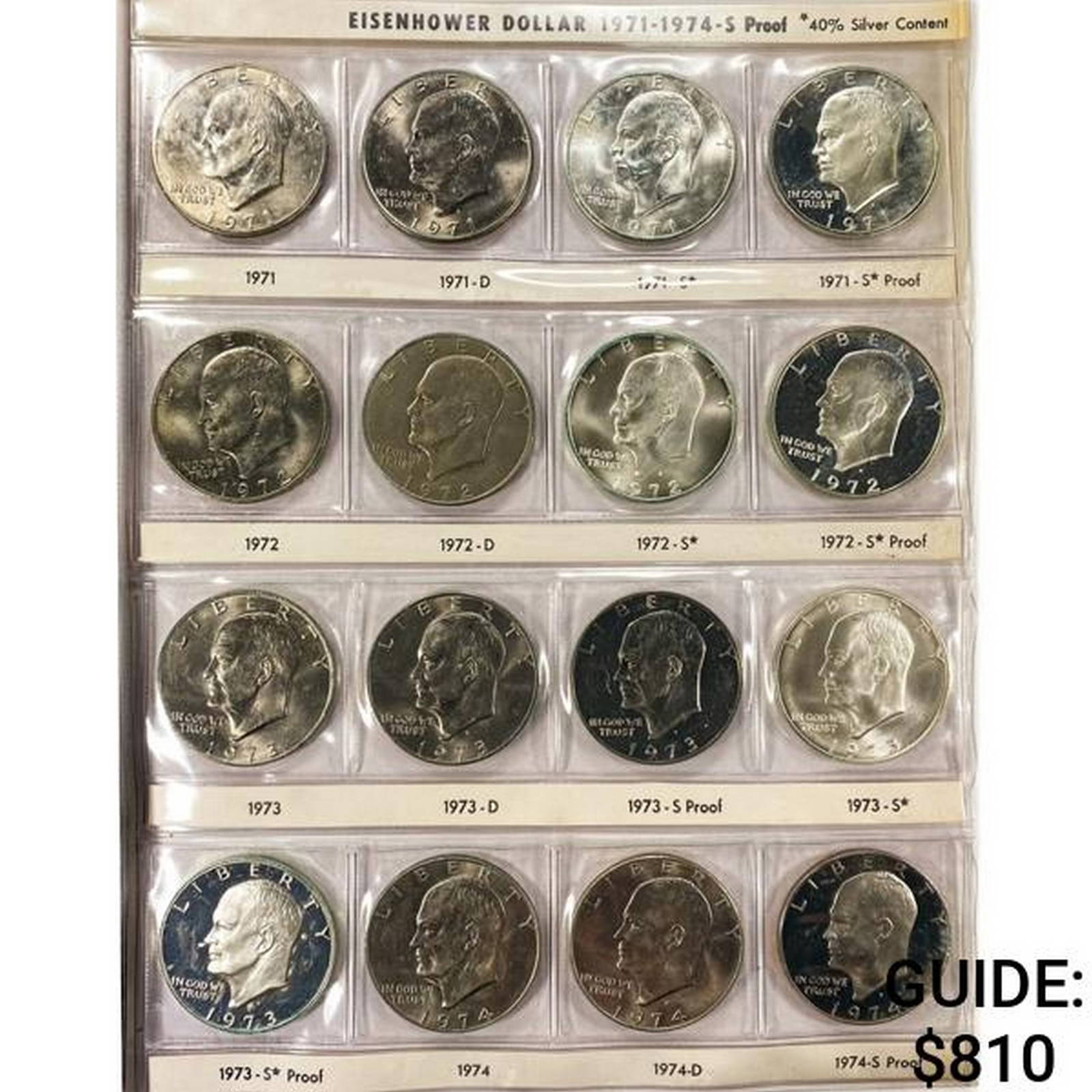 1971-1987 Silver Dollar Book (47 Coins) Auction