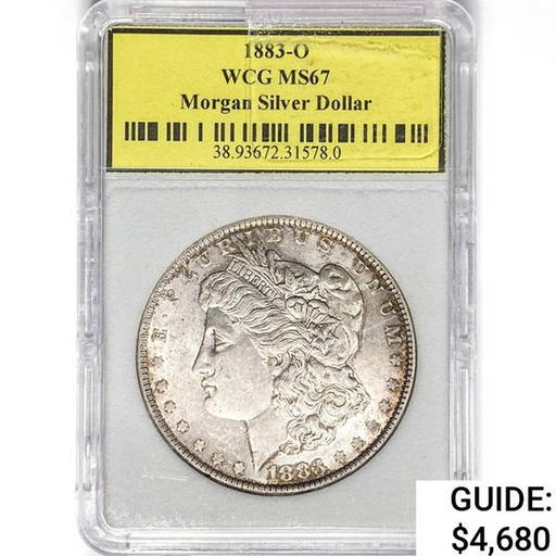 1883 O Morgan Silver Dollar Wcg Ms67