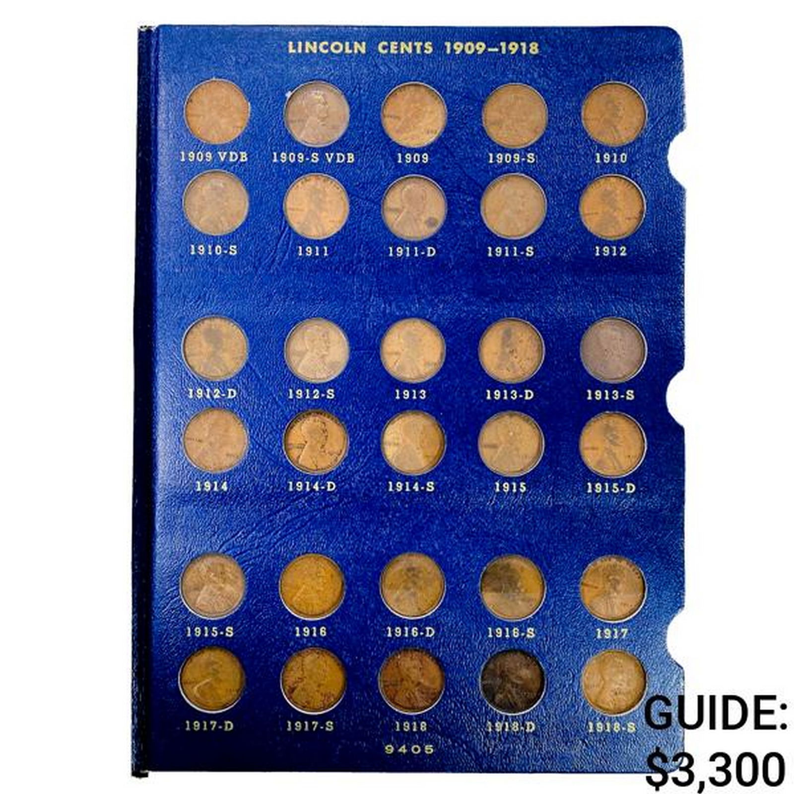 1909-1940 Lincoln Cent Book (89 Coins) Auction