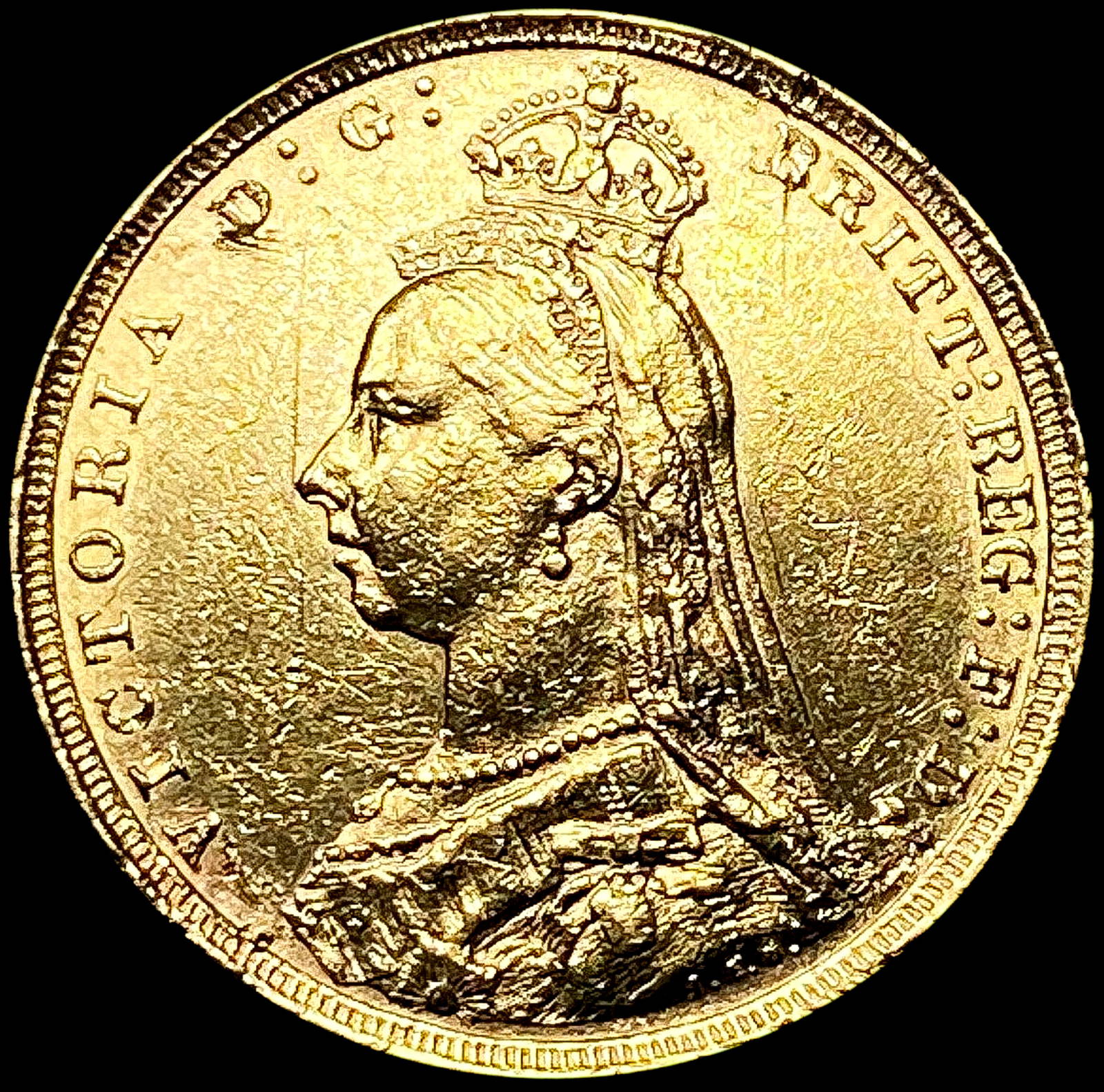 1892 G. Britain .2355oz Gold Sovereign Closely Unc Auction
