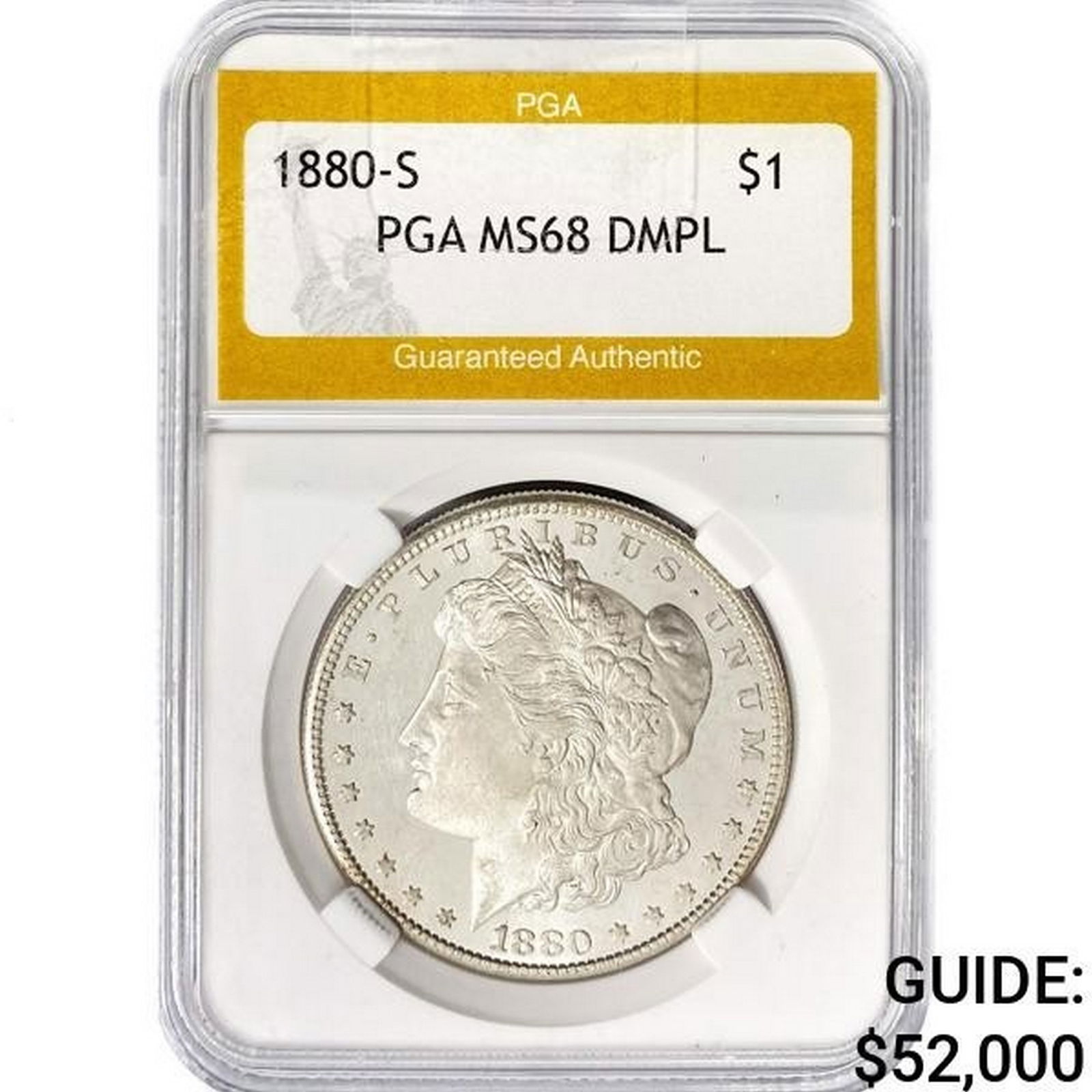 1880-s Morgan Silver Dollar Pga Ms68 Dmpl Auction