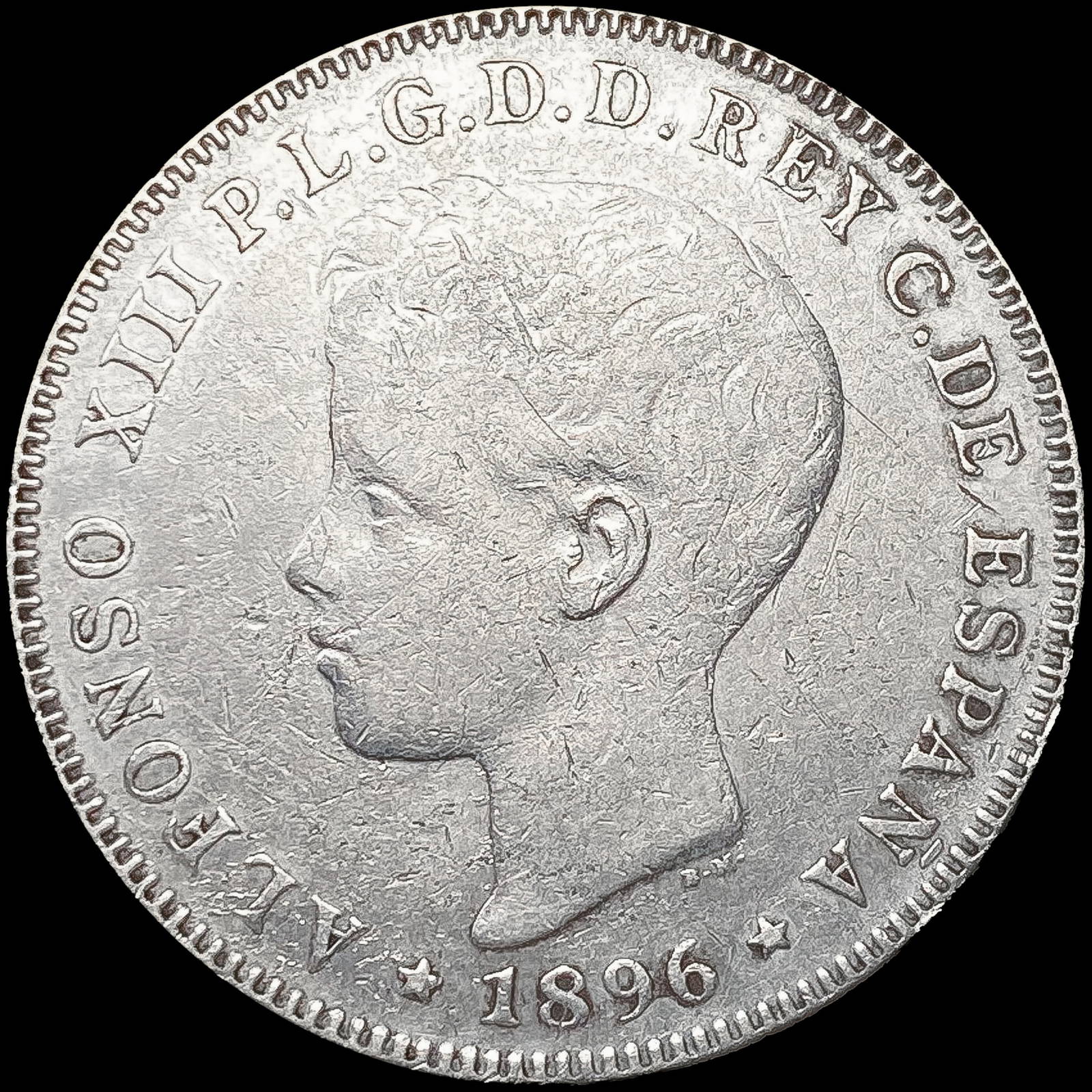 1896 Puerto Rico Silver 40 Centavos About Uncirculated Auction