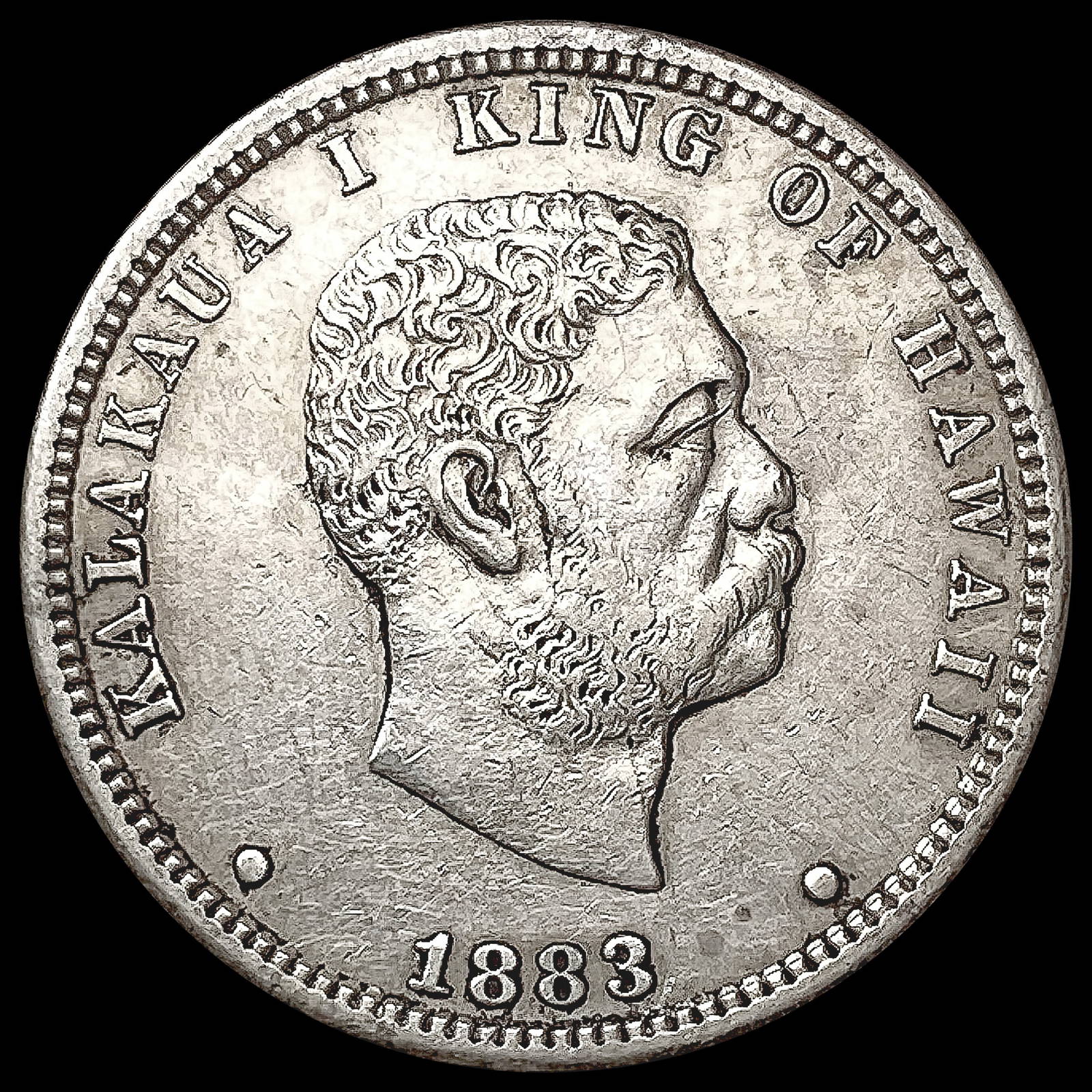 1883 Kingdom Of Hawaii Quarter Closely Uncirculate Auction